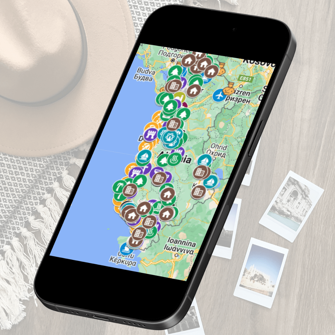 מפת אלבניה אינטראקטיבית - My Balkan Trip